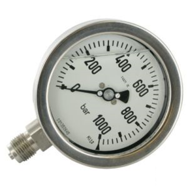 M210/G Manometer 1000 bar onderaansl. - 1000-5000 bar - Dynastart Tools